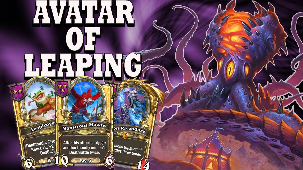 Avatar of Leaping! N'Zoth Hearthstone Battlegrounds Gameplay - YouTube