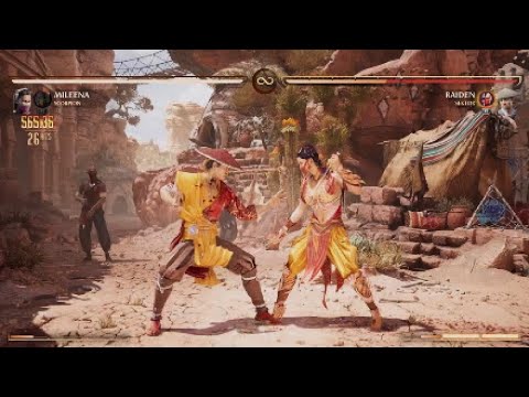 Mortal Kombat 1 Mileena 1 Bar 56% Optimal Combo (Scorpion Kameo)