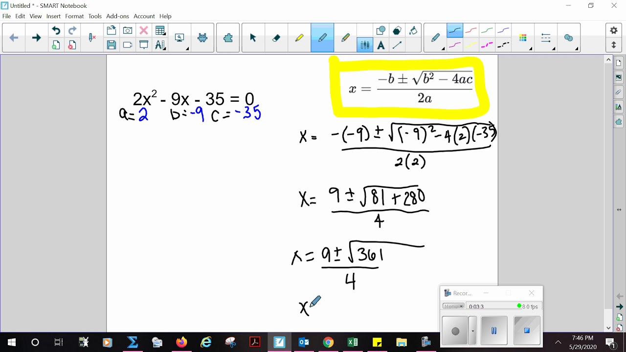 Quadratic Formula - YouTube
