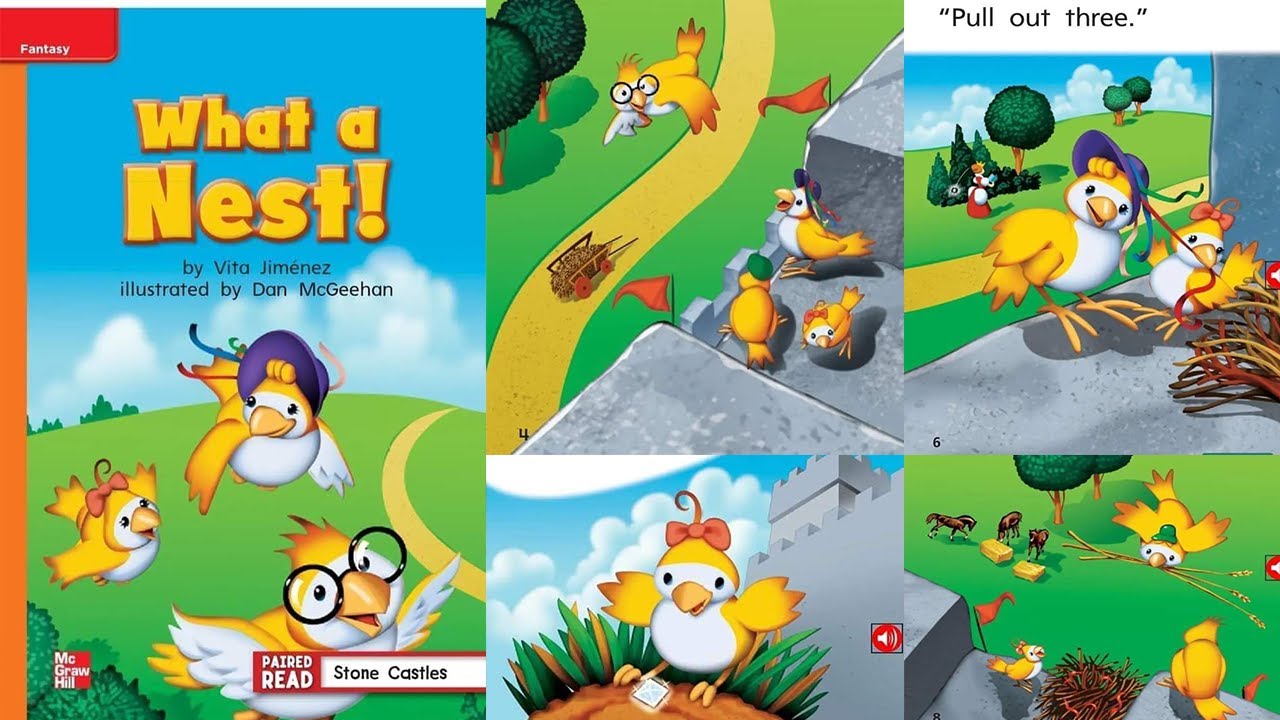 What a nest!/English Story for beginner class/Reading story with ...