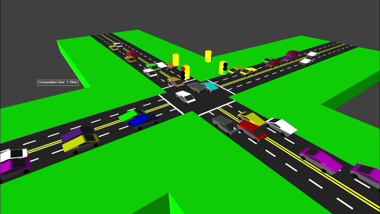 Traffic Light Simulation Vpython Youtube