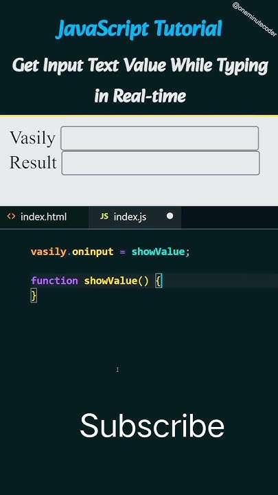 Javascript tutorial how to get input text walue whole typing in real- time..#css #javascript # ...