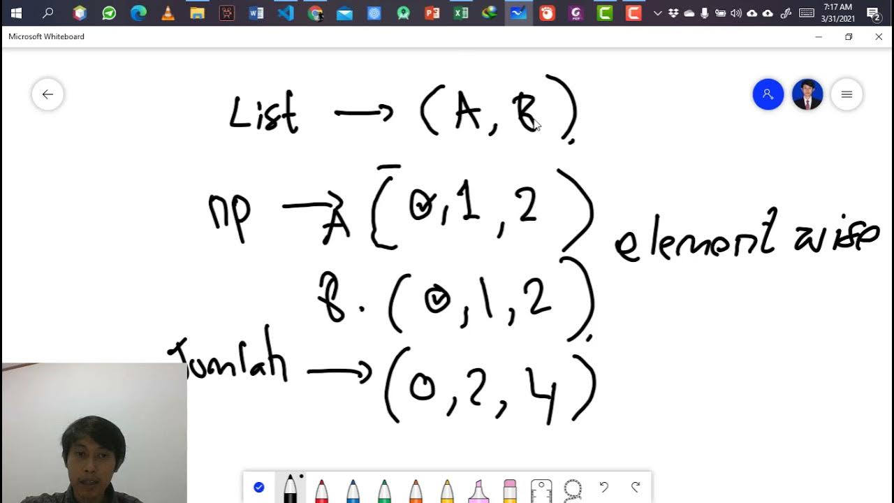 05 Struktur Data Penjumlahan Perkalian Matriks Python menggunakan list dan numpy (Revisi) - YouTube