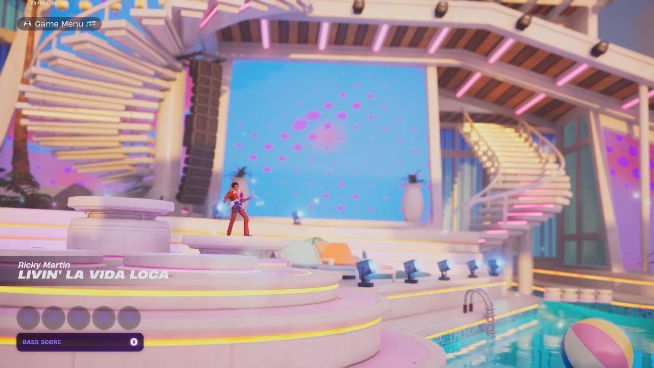 Fortnite Festival Livin' La Vida Loca 100% flawless bass - YouTube