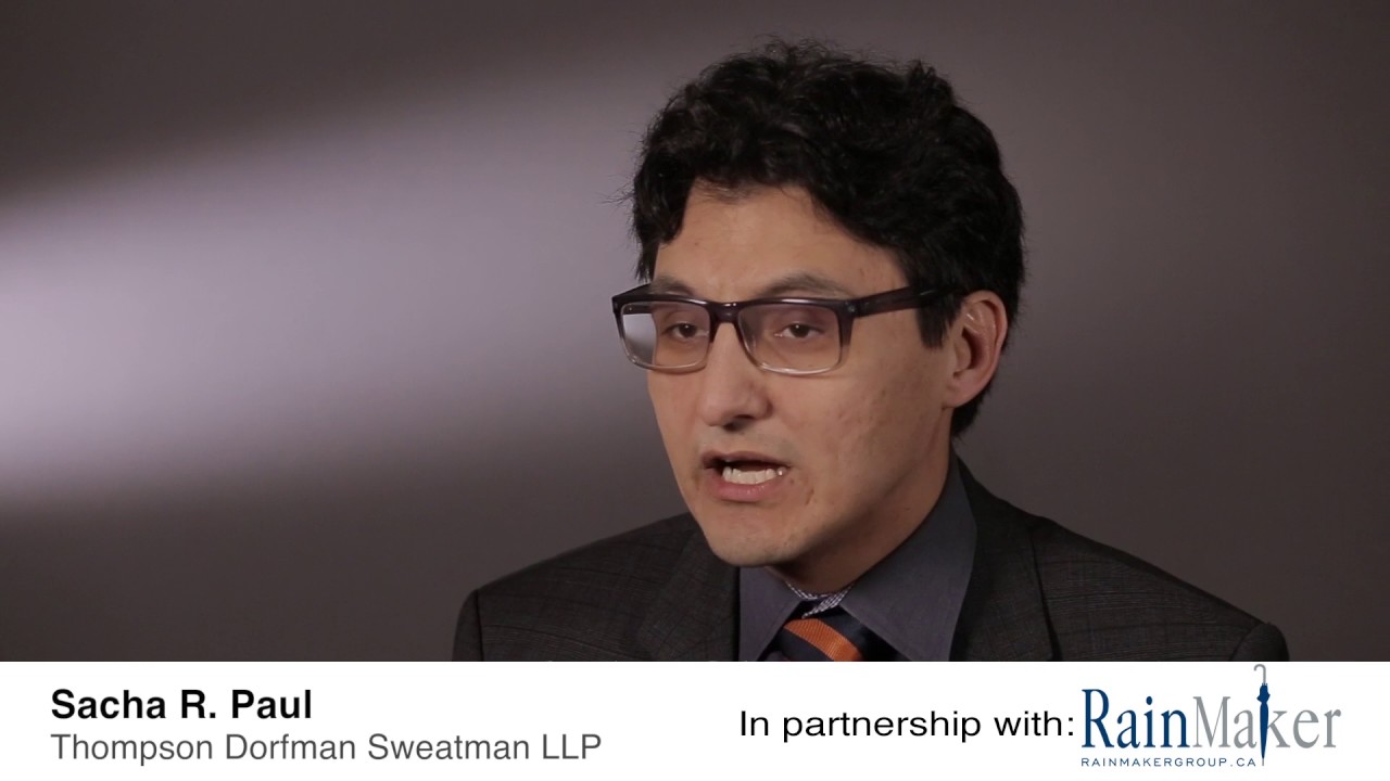 Sacha R. Paul - Thompson Dorfman Sweatman LLP - Lexpert Rising Stars ...
