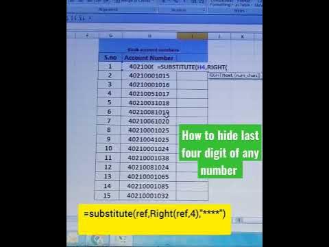 How to Hide last four digit of any number - YouTube