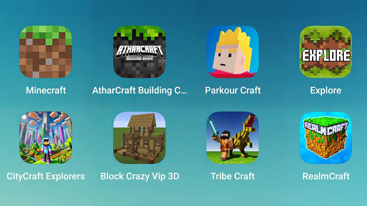 Minecraft, AtharCraft Building, Parkour Craft, Explore, CityCraft Explorers, Block Crazy Vip 3D ...