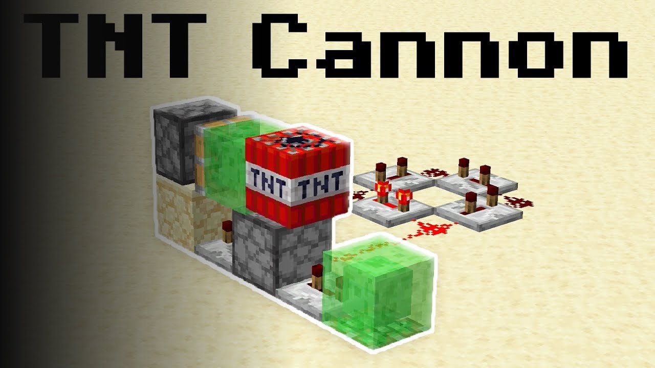 How to make a Working TNT Cannon in Minecraft - YouTube