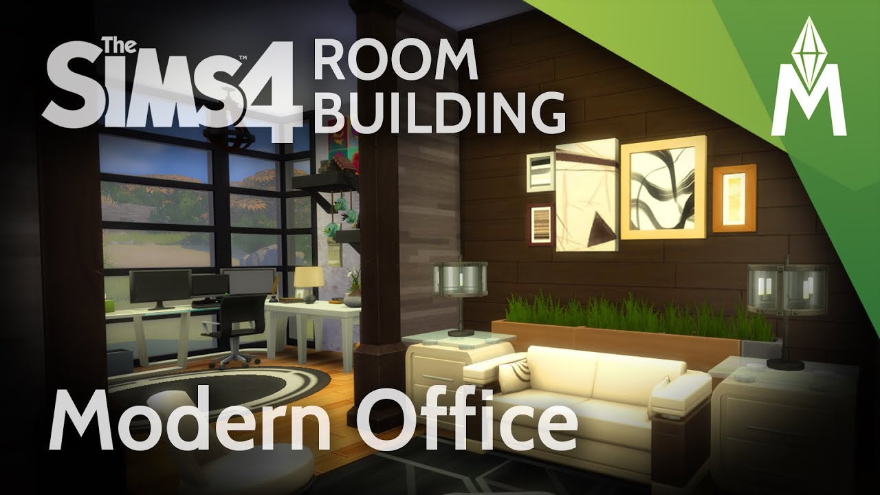 The Sims 4 Room Building - Modern Office - YouTube