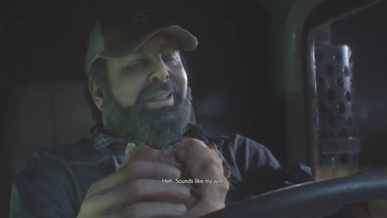 Resident Evil 2 Remake Trucker Eat Burger While Listening The Radio ...