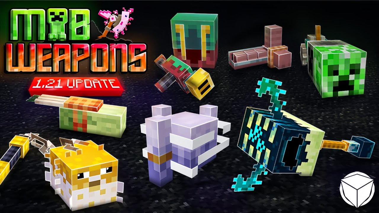 MOB WEAPONS UPDATE!! | Addon Marketplace MCPE 1.21+