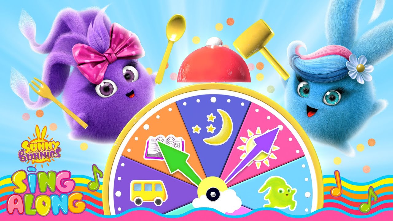 🎶 Hickory Dickory Dock 🎶 | Songs for Kids | Sunny Bunnies Sing Along ...