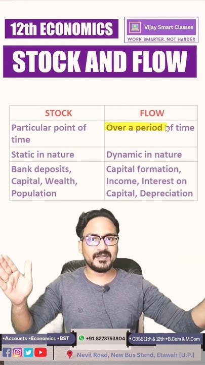 Difference between stock and flow #shorts #economics #youtubeshorts ...