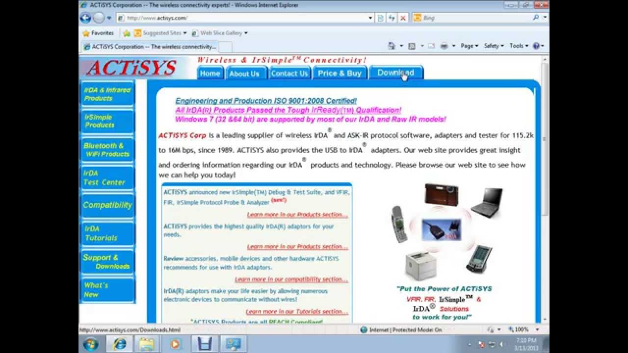 Windows 7 Actisys Cable Instalation guide - YouTube