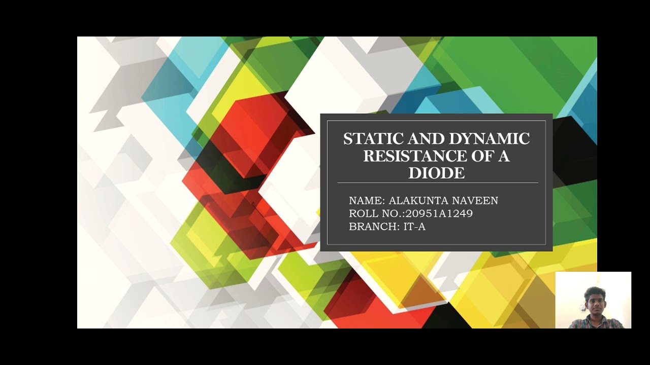 Static and Dynamic Resistance of a Diode - YouTube