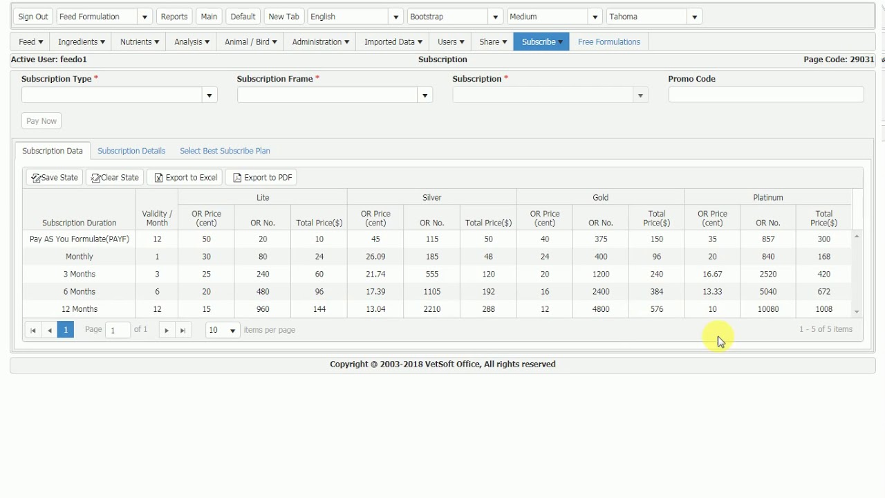 Learn how to subscribe to Feedo (Feed Formulation Software) Now! - YouTube