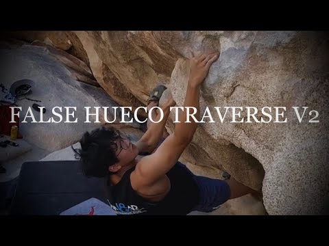 False Hueco Traverse (V2) - Outback, Joshua Tree Bouldering - YouTube