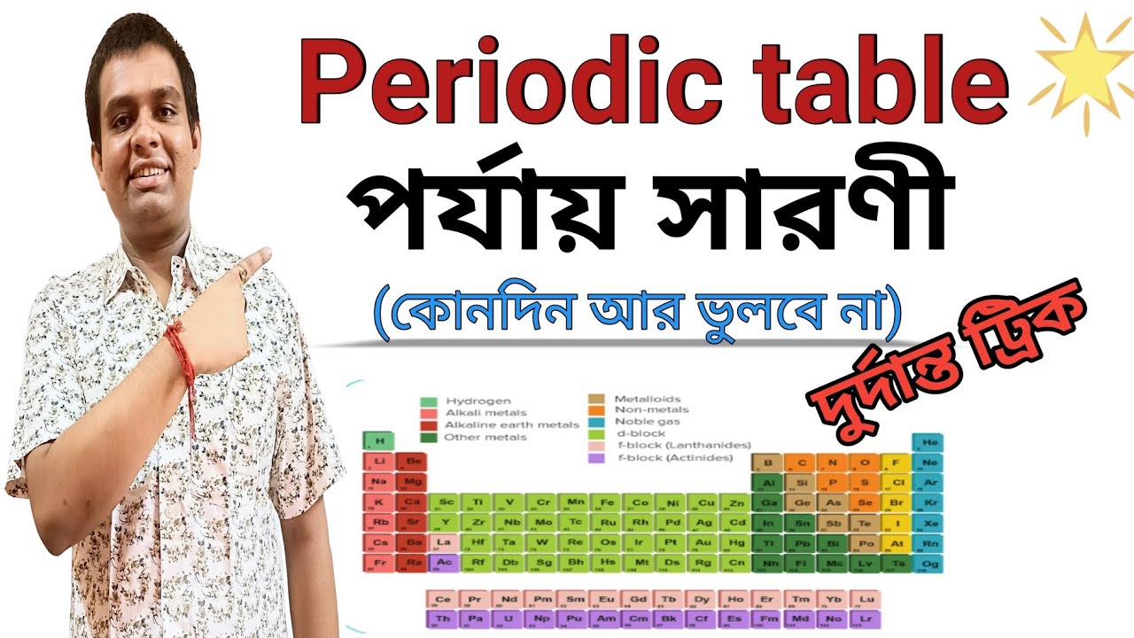 Trick To Remember Periodic Table In Bengali Periodic Table trick-to-remember-periodic-table-in-bengali-periodic-table