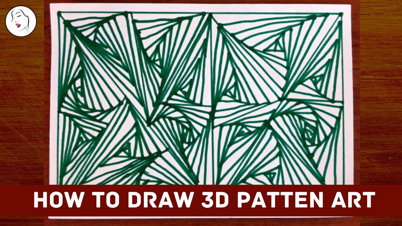 3D Step Line Illusion Pattern / Satisfying Trick Art Drawing for kids ...