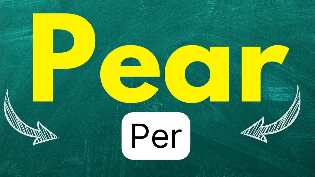 Cómo pronunciar: 'Pear' 'Pera' en inglés Americano con ejemplos - YouTube