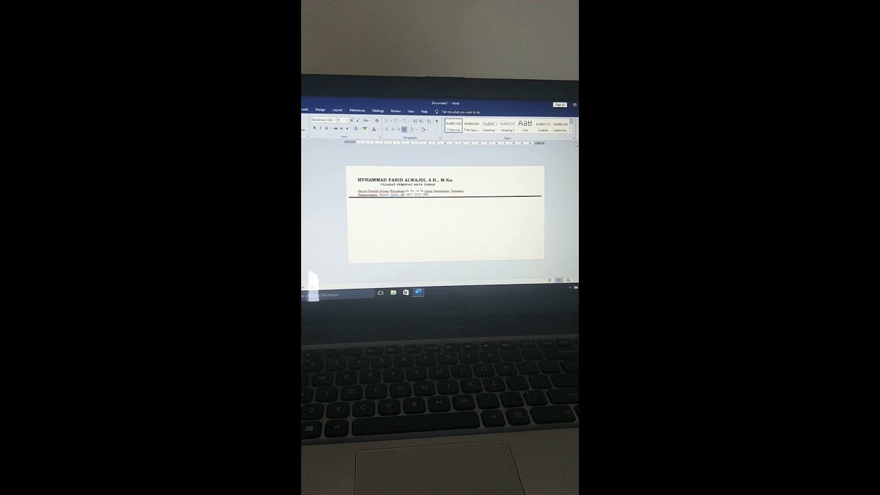 Cara membuat kop surat Notaris/PPAT di Amplop - YouTube