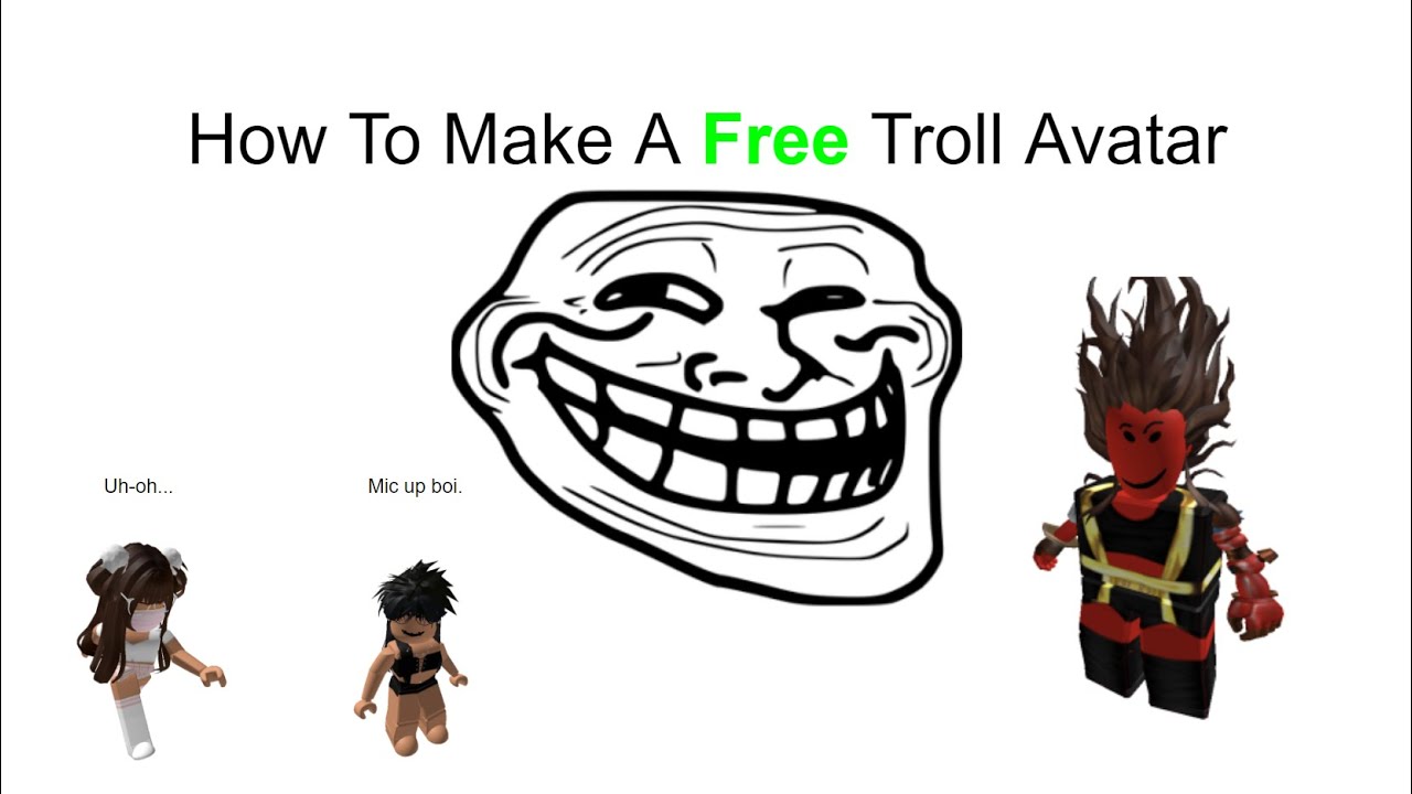 How To Make A Free Troll Avatar - YouTube