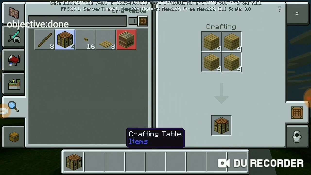 Craft crafting table |Survival ep.3| - YouTube