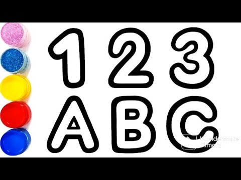 How to Draw ABC-123 Step By Step | ABC Drawing for kids | Let's Draw ...