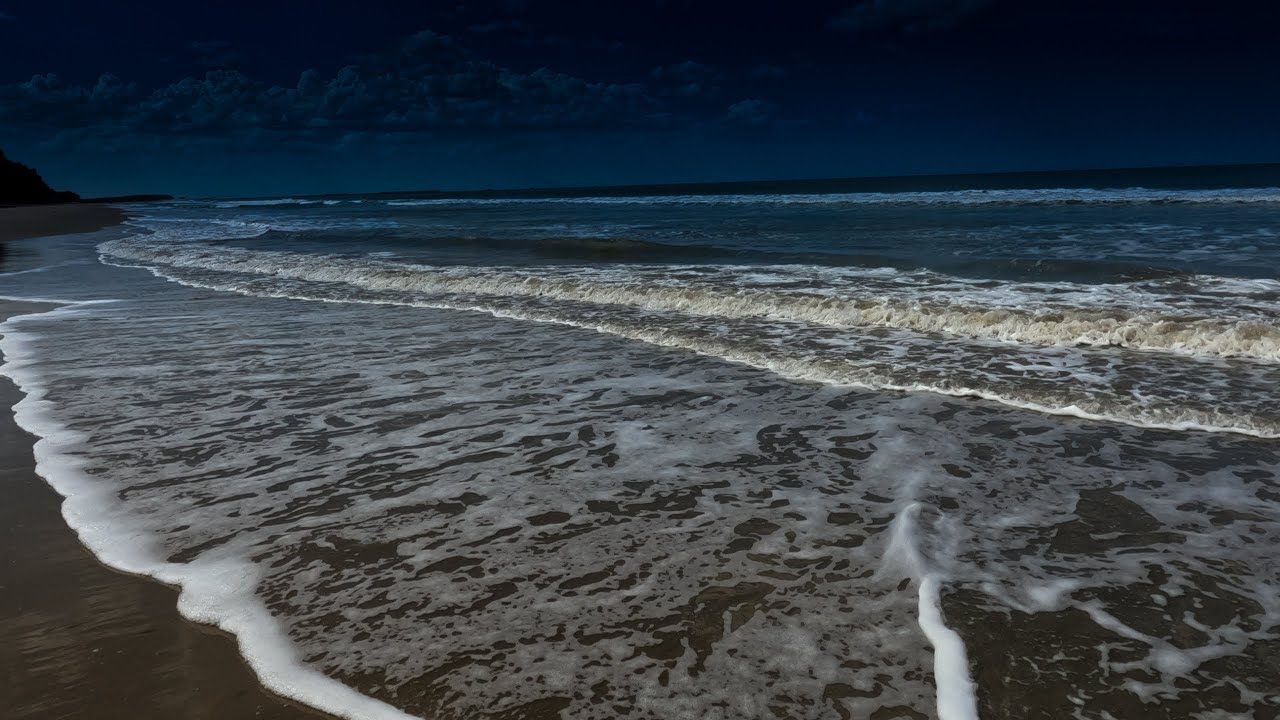 Night Ocean Waves Sounds For Deep Sleeping ★︎ Relaxing Ocean Waves★︎ ...