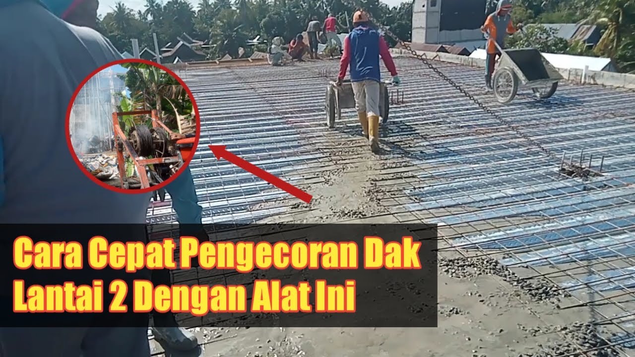 Lift Cor !! Alat angkat cor dak - cepat hemat dan praktis - YouTube