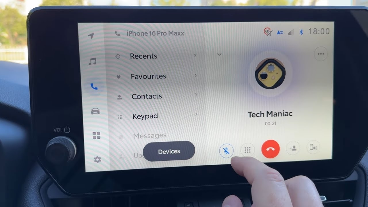 Toyota Multimedia Incoming Call via CarPlay from iPhone 16 Pro Max (Reflection Alt 1 Ringtone ...