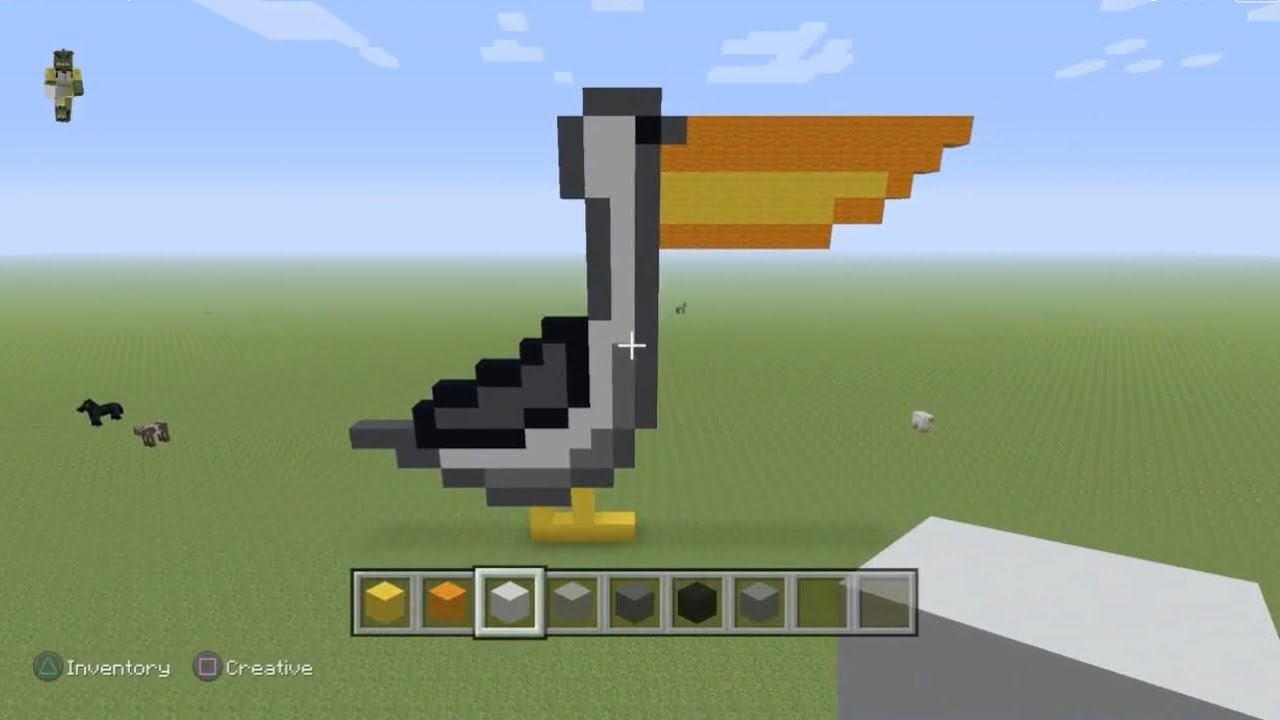 How to Build a Pelican- Minecraft Pixel Art - YouTube