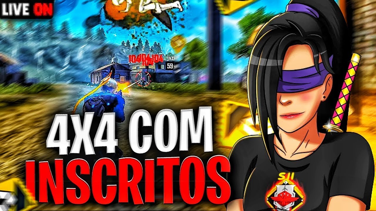 LIVE ON🔴 FREE FIRE AO VIVO REVELANDO JOGADOS⚫4V4 - YouTube