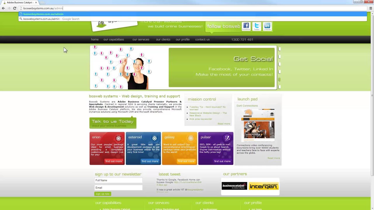 Logging in to your Adobe Business Catalyst Admin Console - YouTube