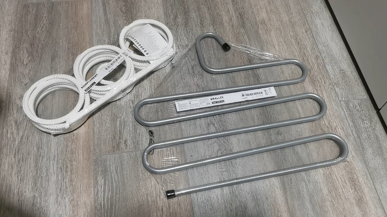 IKEA - KOMPLEMENT - White multi-use hanger - BRALLIS - Silver clothes ...