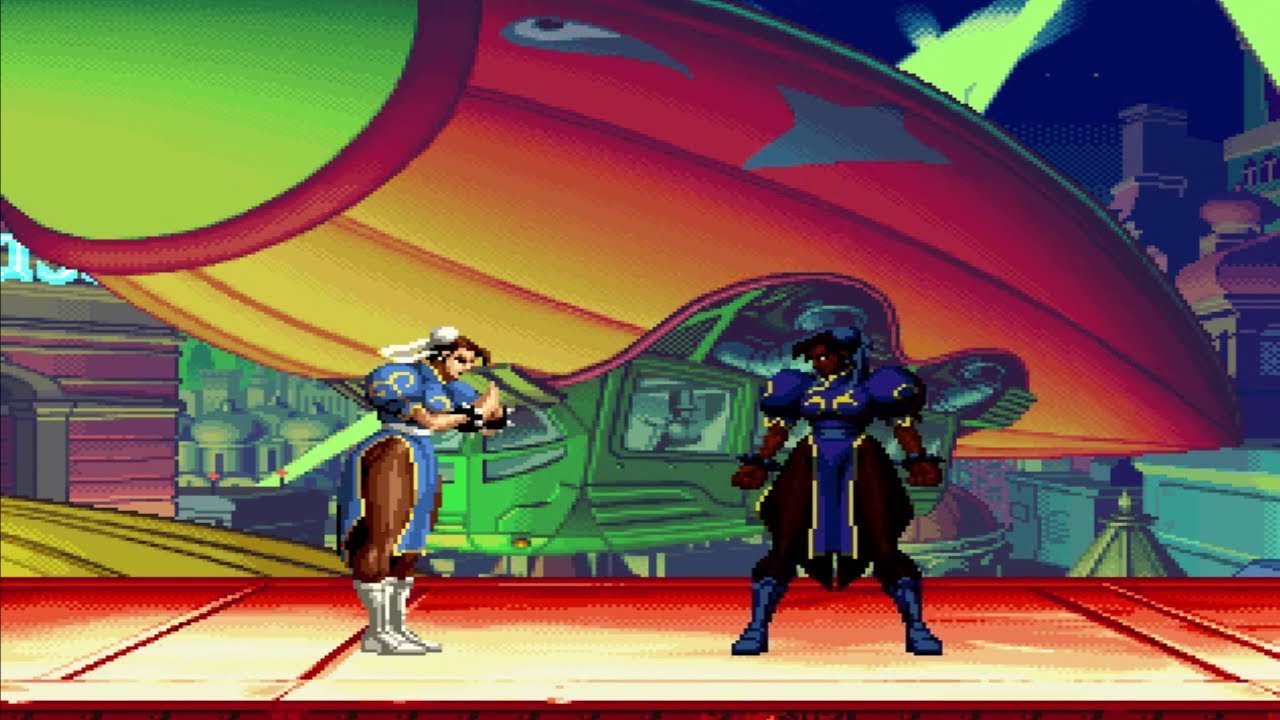 Mugen - Chun-Li vs. Shadow Lady - 春麗 vs. 影子春麗 - YouTube