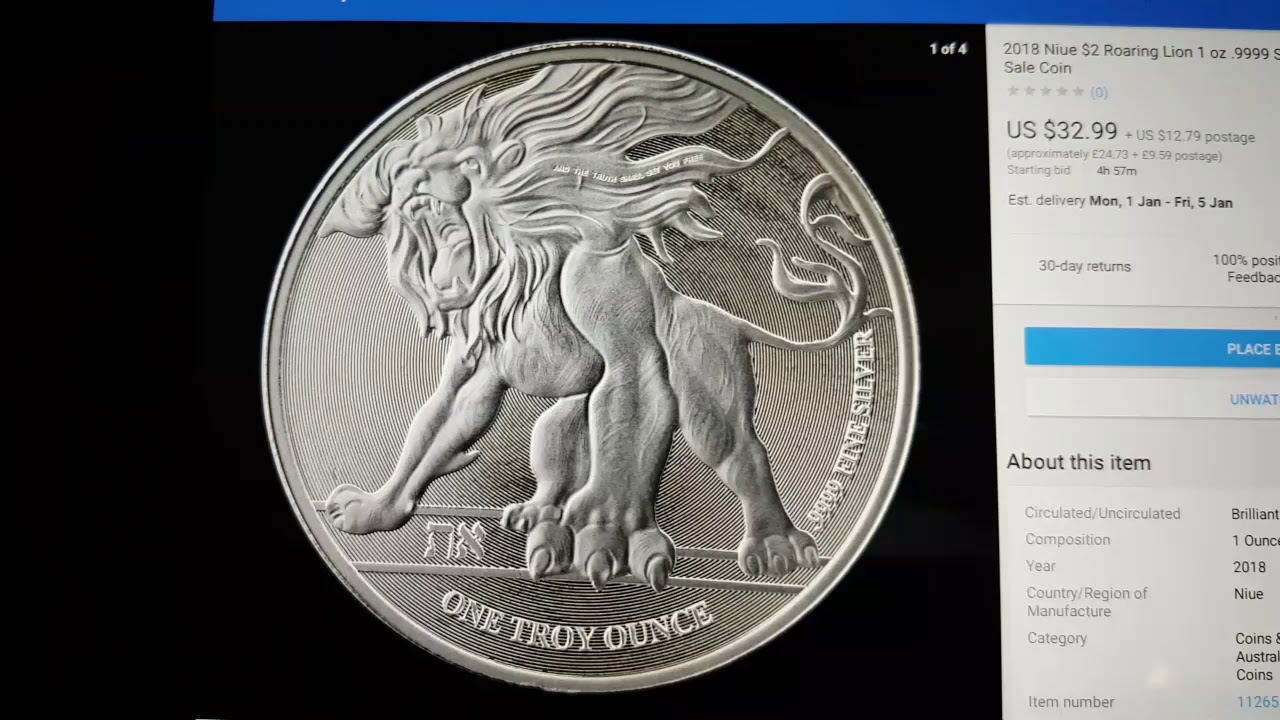 new 2018 niue roaring lion coin i think its a cracker - YouTube