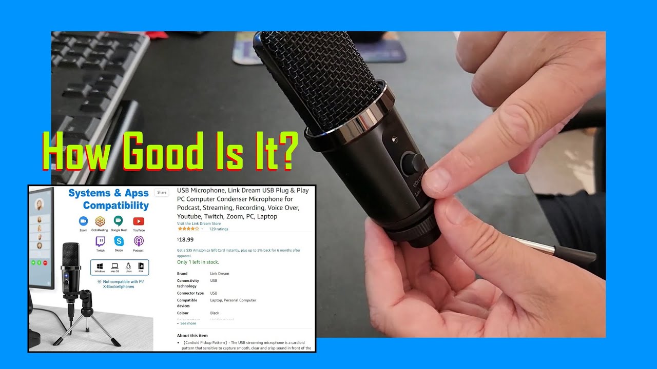 Link Dream DM19 USB Microphone Unboxing, Testing & Review - YouTube