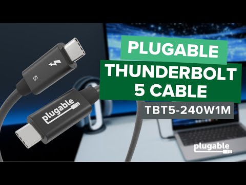 The Thunderbolt 5 Cable from Plugable (TBT5-240W1M)