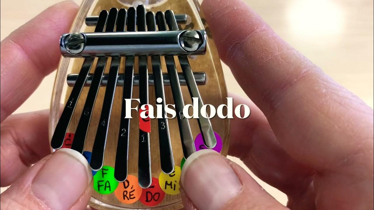 Pot-pourri (Au clair de la lune, Fais dodo, À Saint-Malo) mini kalimba ...