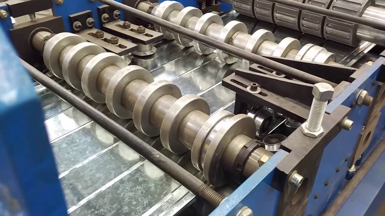 machine of steel bar profiling - YouTube