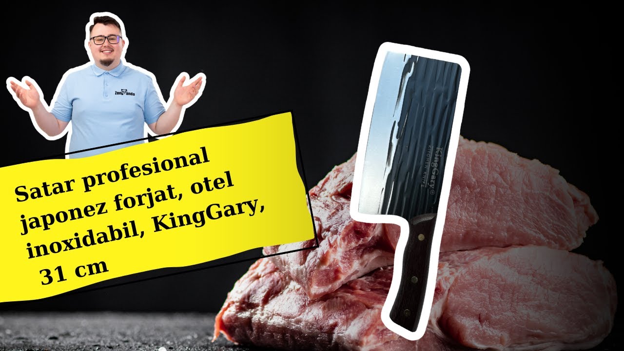Satar profesional japonez, forjat la rece, otel inoxidabil, KingGary ...