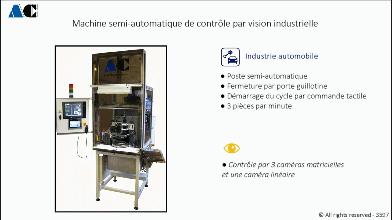 Machine semi-automatique de contrôle par vision industrielle ...