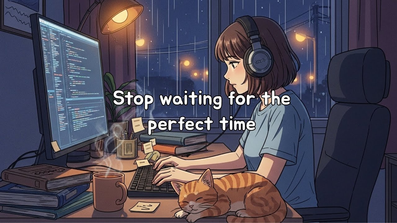 Stop waiting for the perfect time | Lo-fi for Studying & Coding on a Rainy Day - YouTube