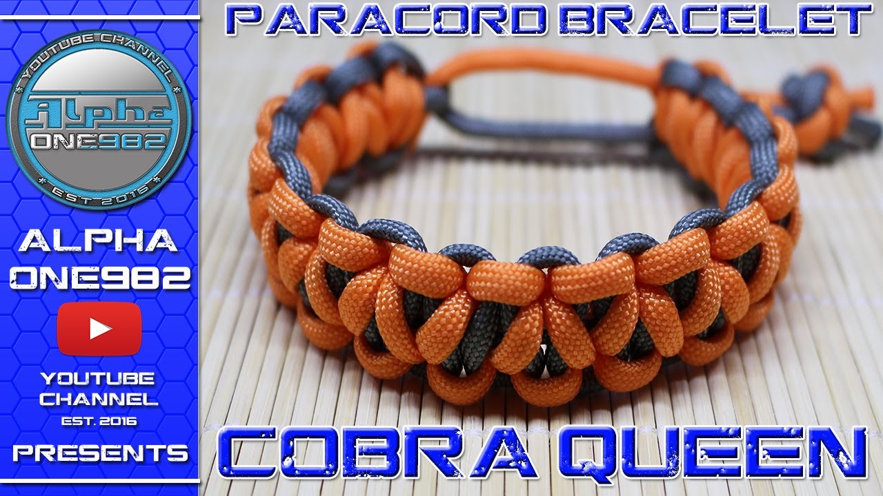 How to make paracord bracelet QUEEN COBRA -Underwood cobra - braid MAD ...