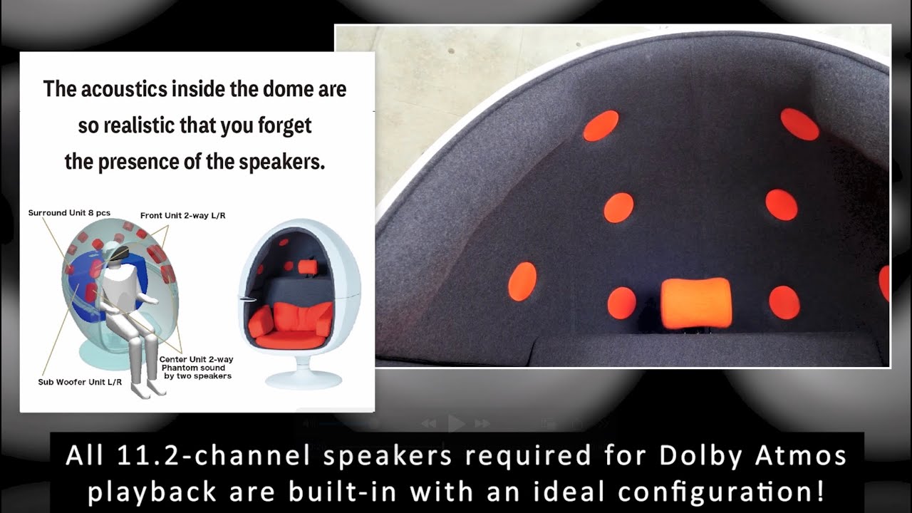 Immersive audio 11.2-channel surround sound system chair speaker - YouTube