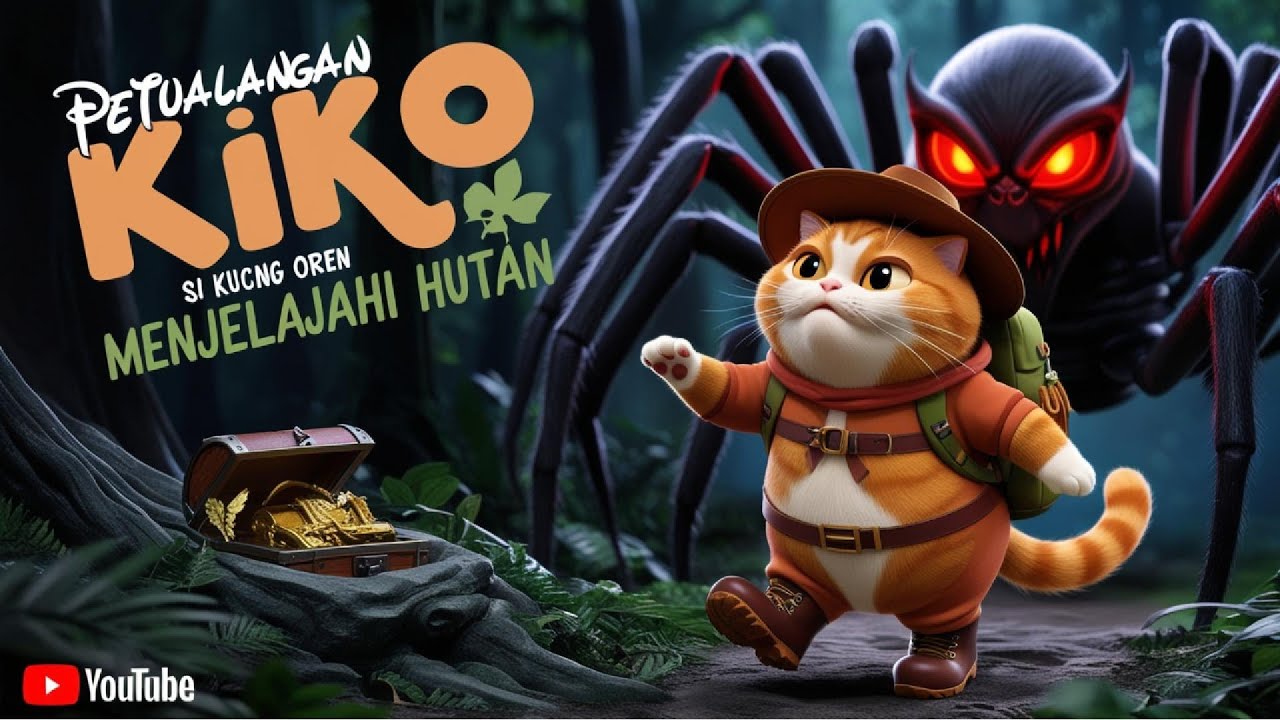 PETUALANGAN KIKO KE DALAM HUTAN #cartoon #funny #cat #adventure #kucing ...