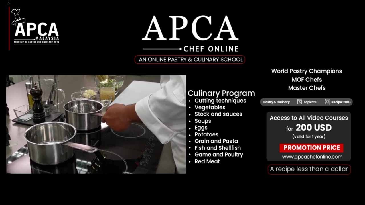 APCA Chef Online - An Online Pastry & Culinary School - YouTube