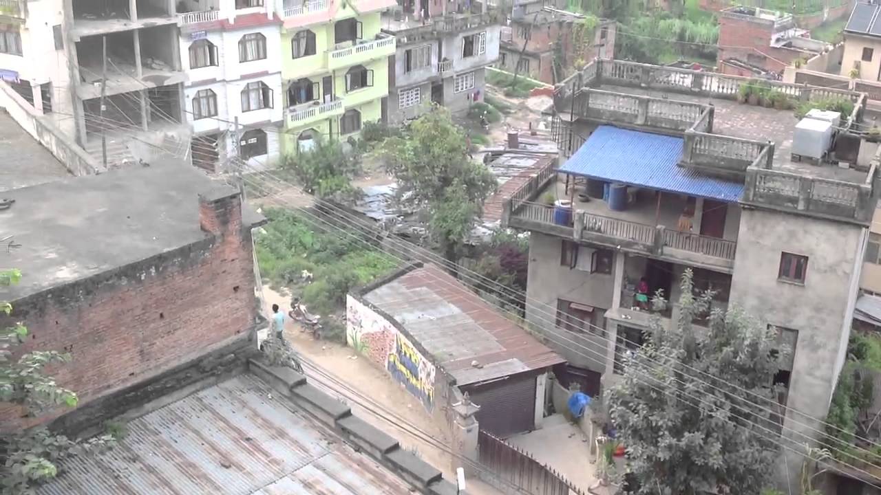 Kathmandu view from our balcony - YouTube
