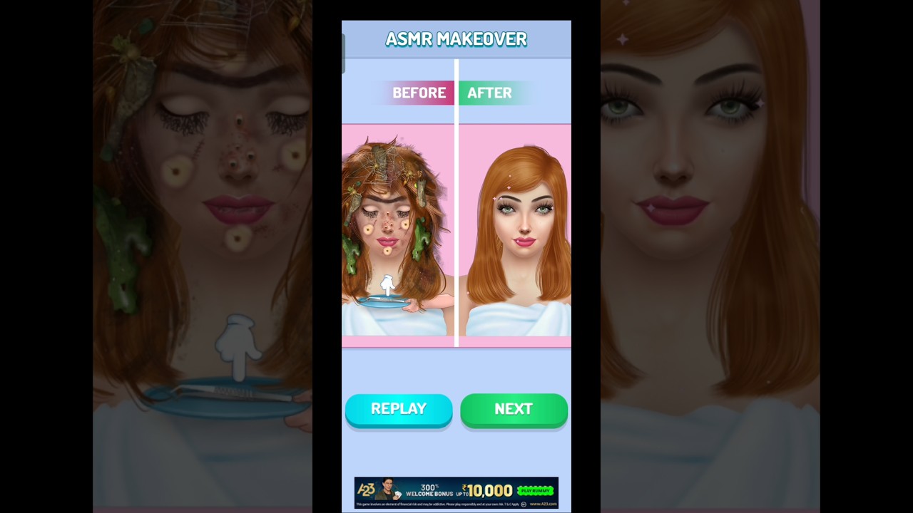 asmr makeover gameplay|| Level 2 ||face treatment #asmrdoctor # ...